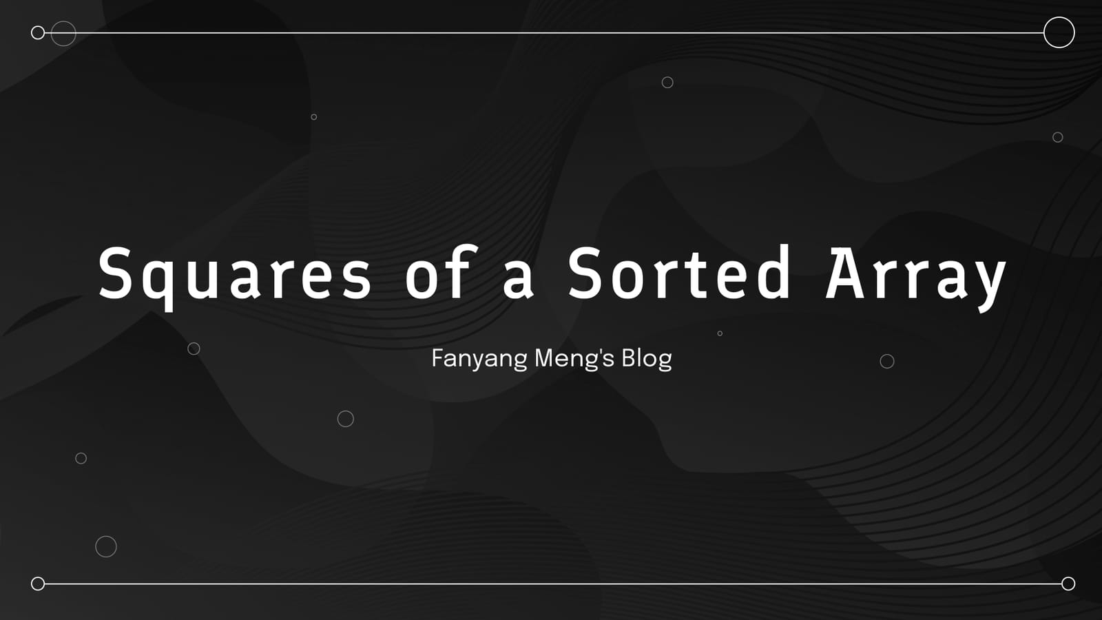 977. Squares of a Sorted Array