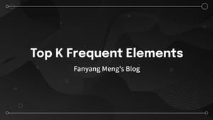 347. Top K Frequent Elements